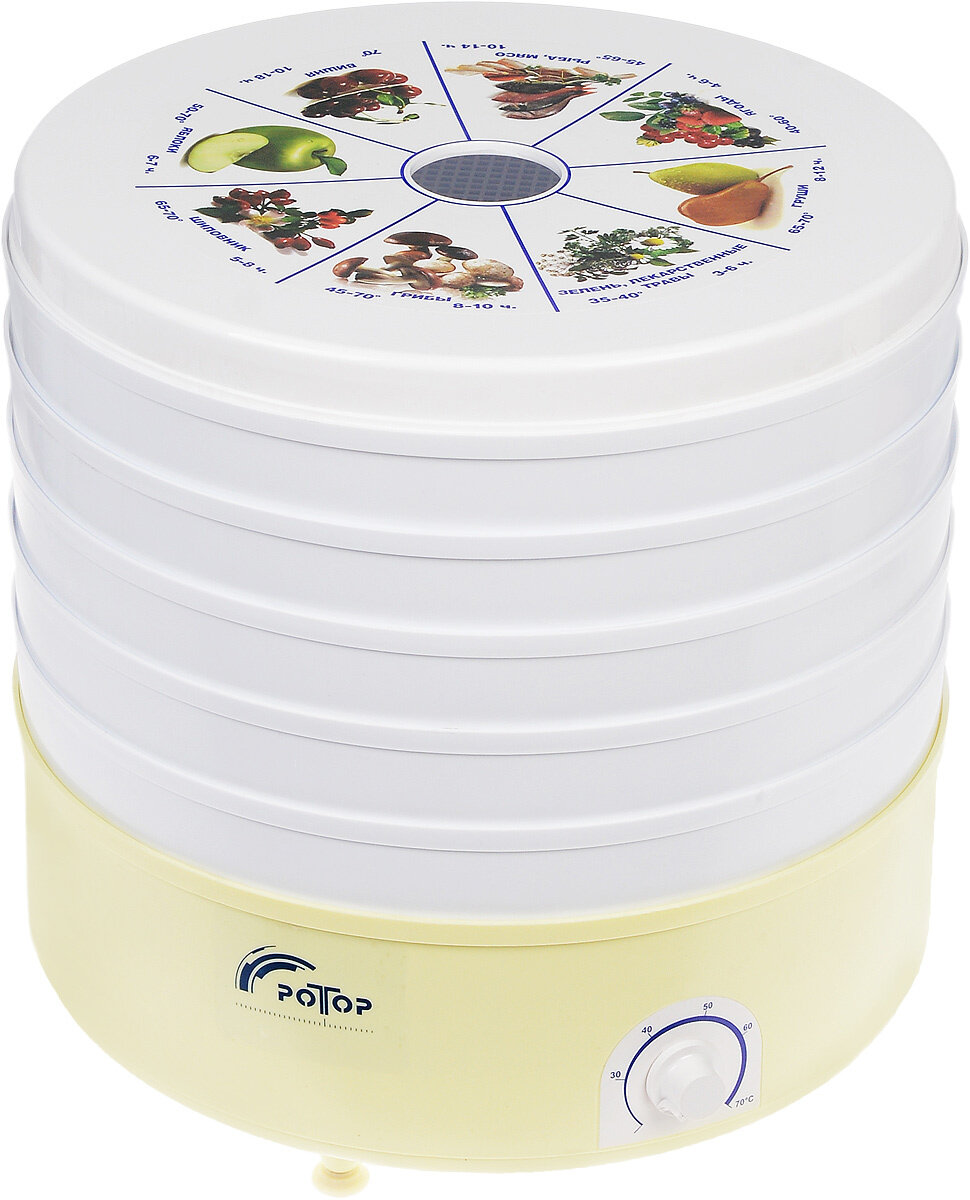 Сушилка для фруктов и овощей ротор СШ-002 белый