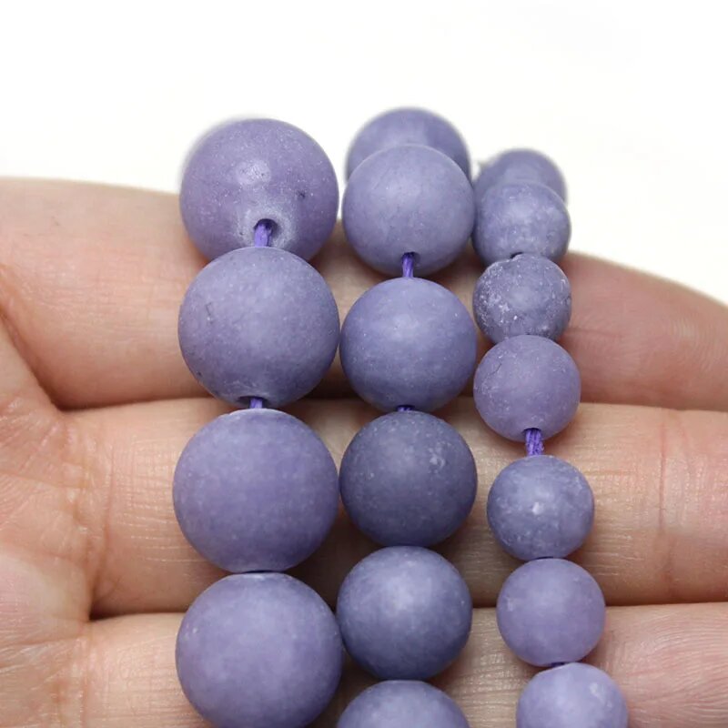 Бусины из лавандового халцедона Youth Cadence 4/6/8/10/12 мм 12mm approx 30beads