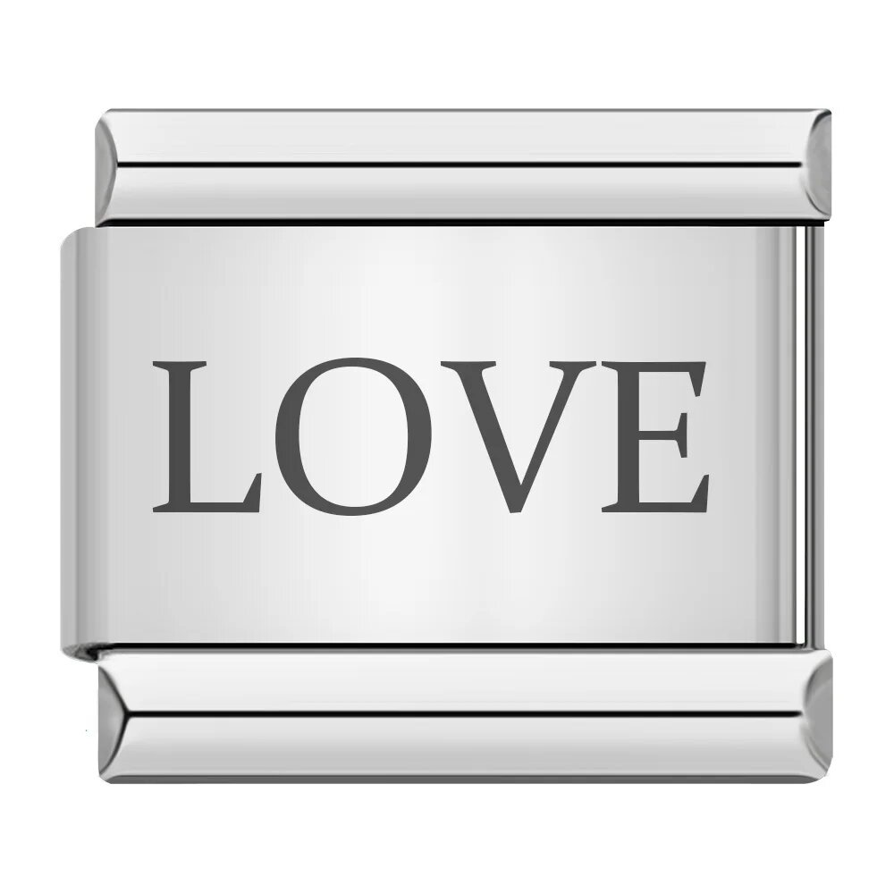 Подвеска-звенье Semkeiyee Love, нержавеющая сталь 9 мм