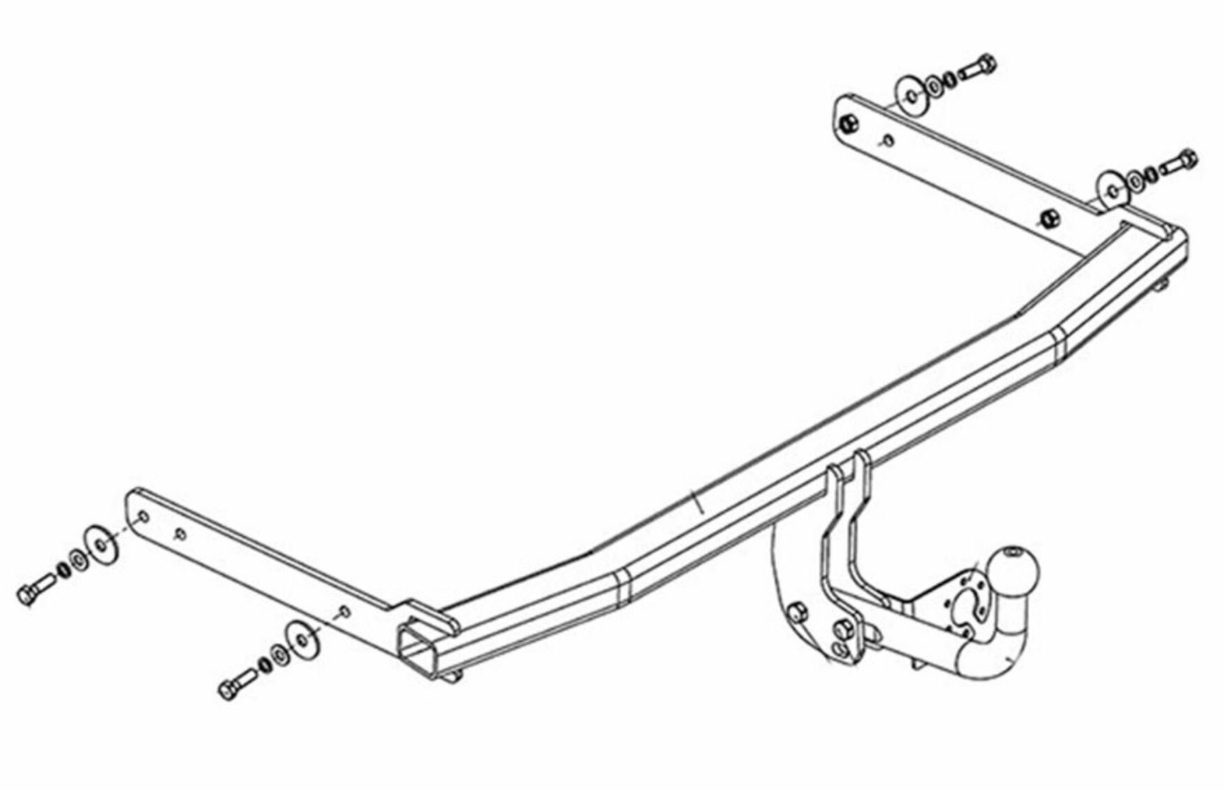 Фаркоп на VOLKSWAGEN JETTA (2011) (без электрики, паспорт/сертификат в комплекте) Автос. VW 32