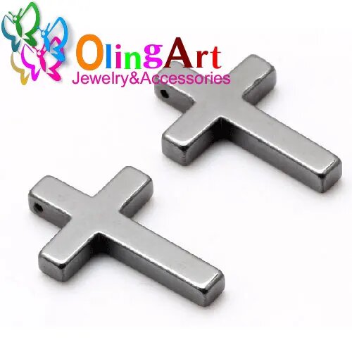 OLINGART черные гематитовые бусины крест 3 шт. SZJ 35MM 3PCS