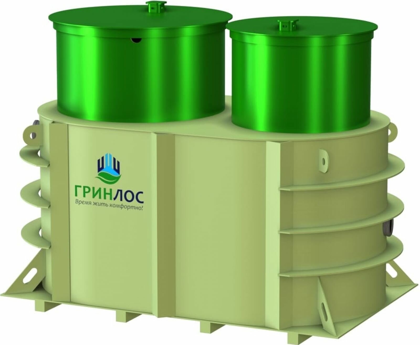 Септик для дома Гринлос Аэро с КНС 3 (0.84 м3/сут, самотечный, на 3 человек)