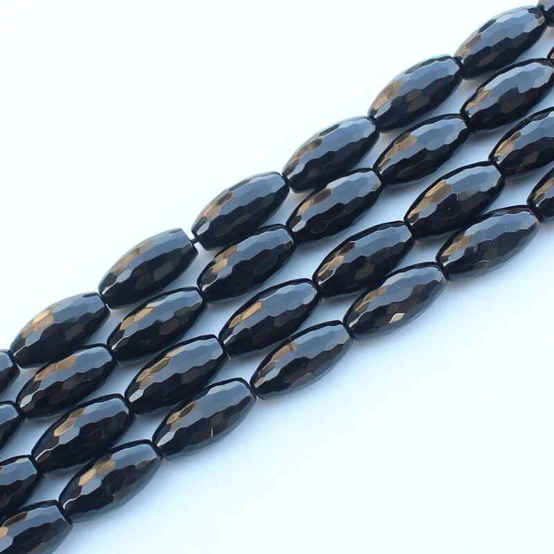 Натуральные оникс/черный агат бусины лаerf beads 6-30 мм Темно-синий, 8x16mm 24pcs