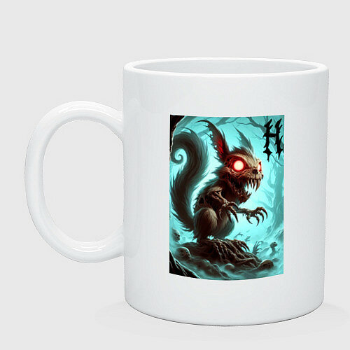 Жуткая белка - хэллоуин Керамическая кружка