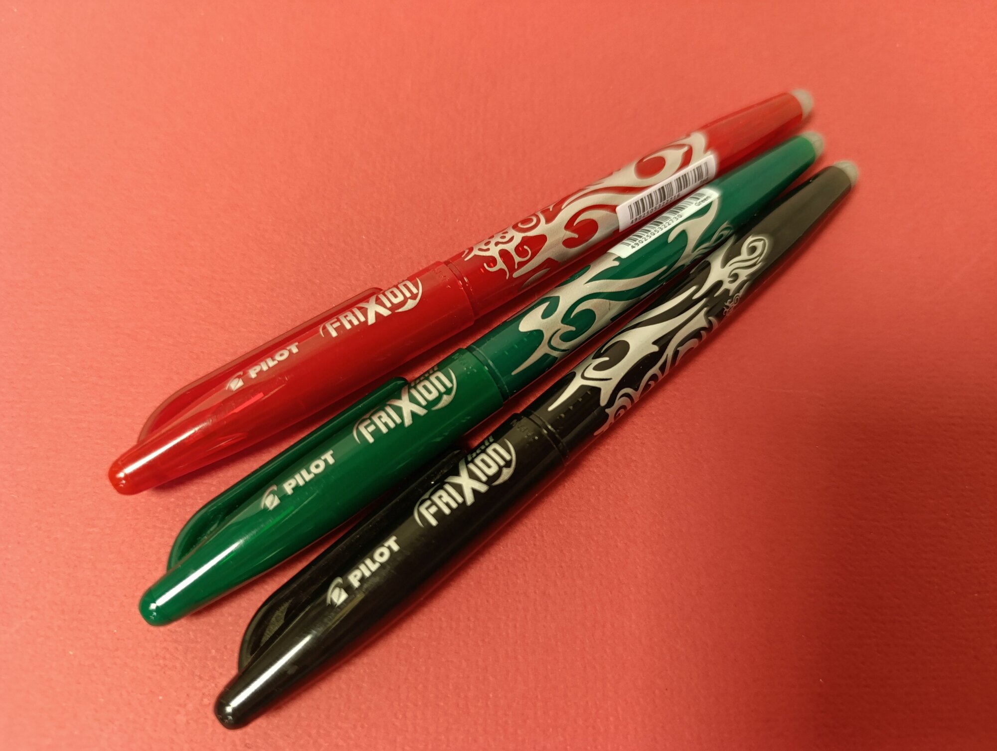 Ручка гелиевая 0.7 мм 3 шт(зел. крас. чер.) Pilot