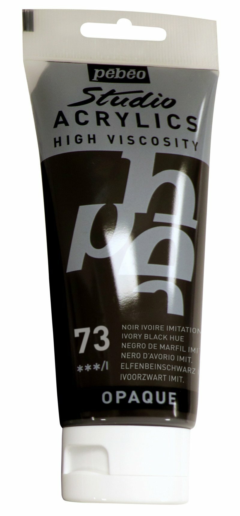 Краска акриловая STUDIO цв.№073 черный, туба 100мл