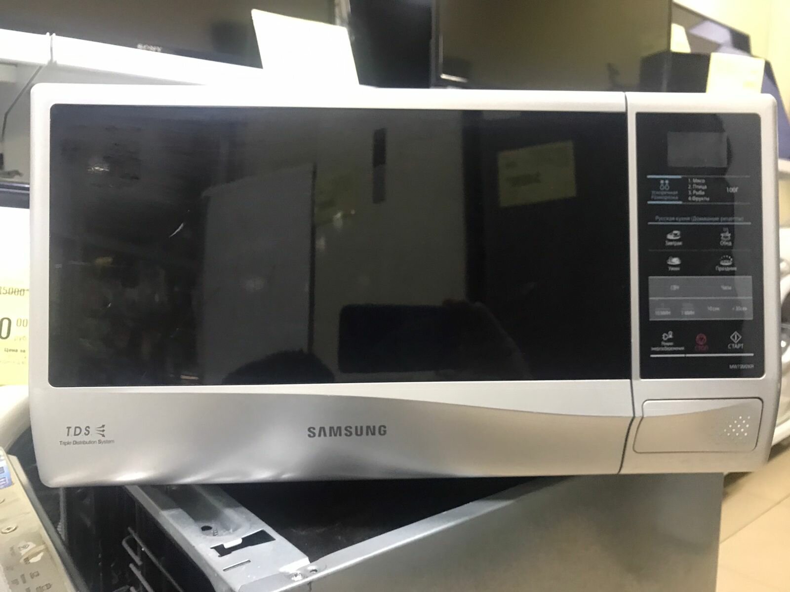 Микроволновая печь Samsung MW73M2KRSX, бу, царапины по корпусу, гарантия 6 месяцев, доставка