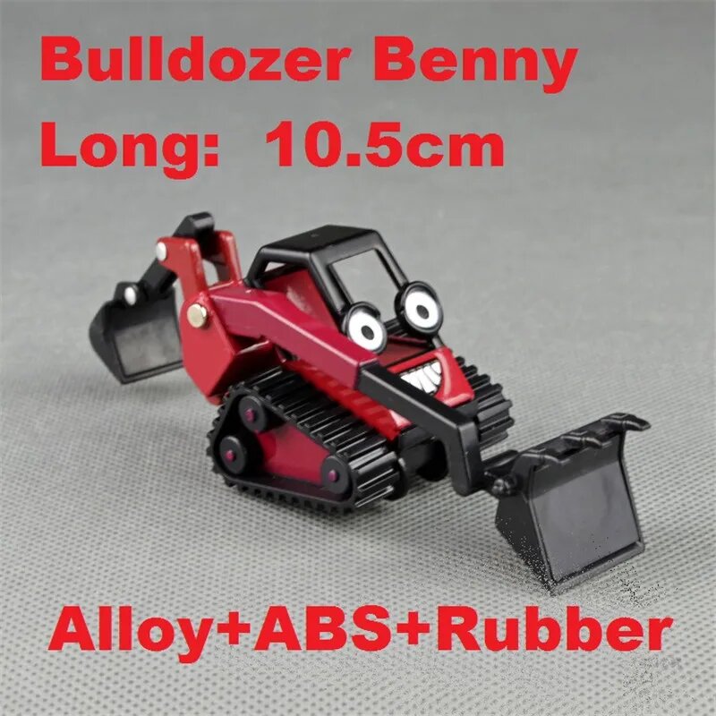 Бульдозер Benny, красный и синий, 10.5 см, Alloy+ABS+Rubber
