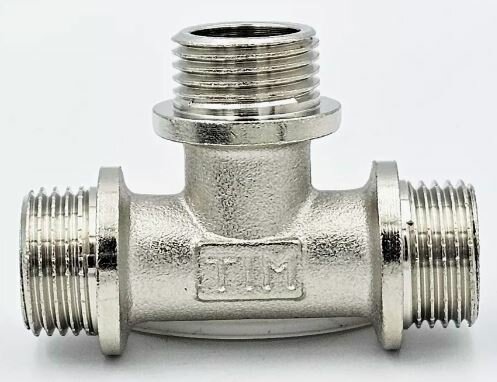 Тройник 3/4" н/н/н никель TIM TM333N