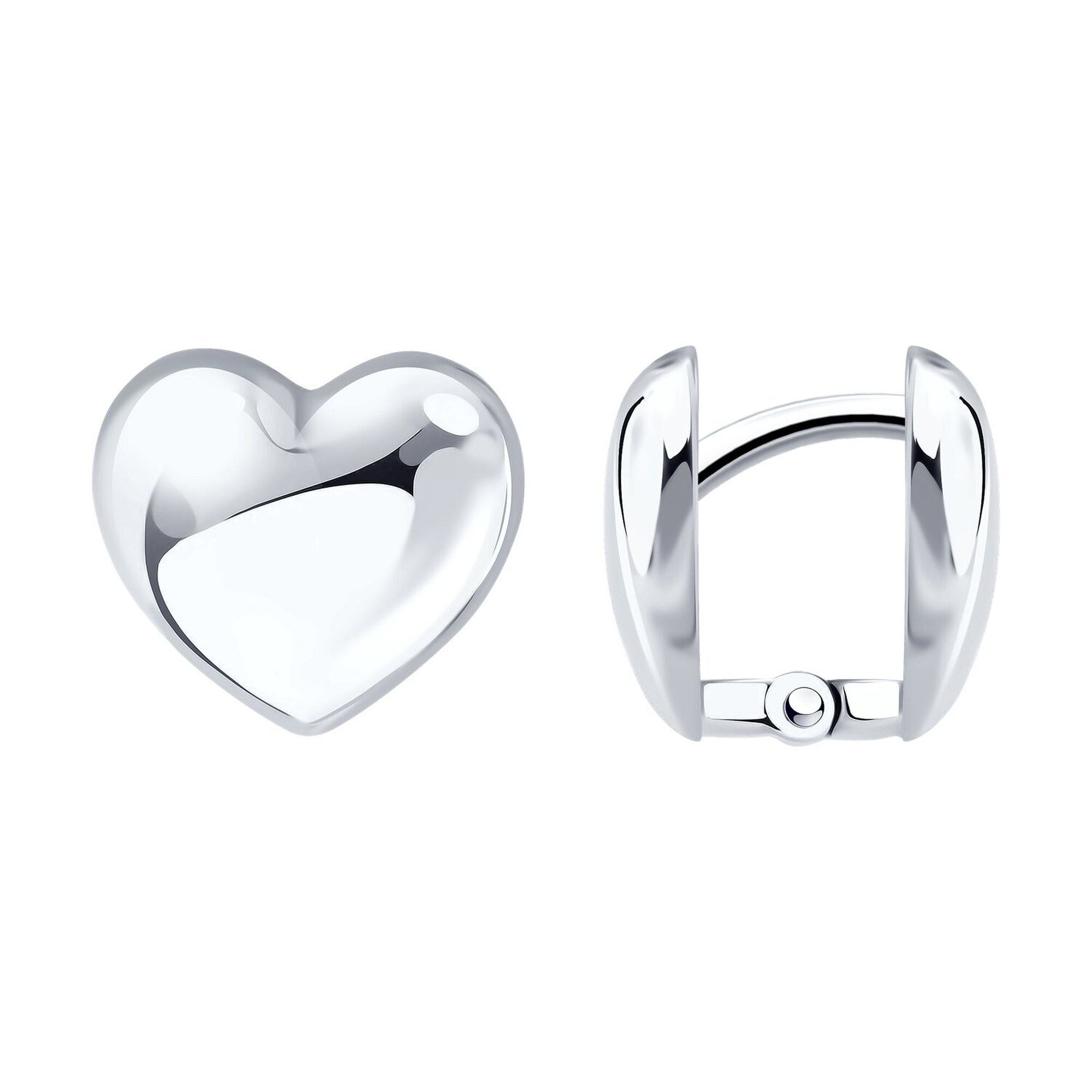 Серьги, серебро, 925 проба, родирование