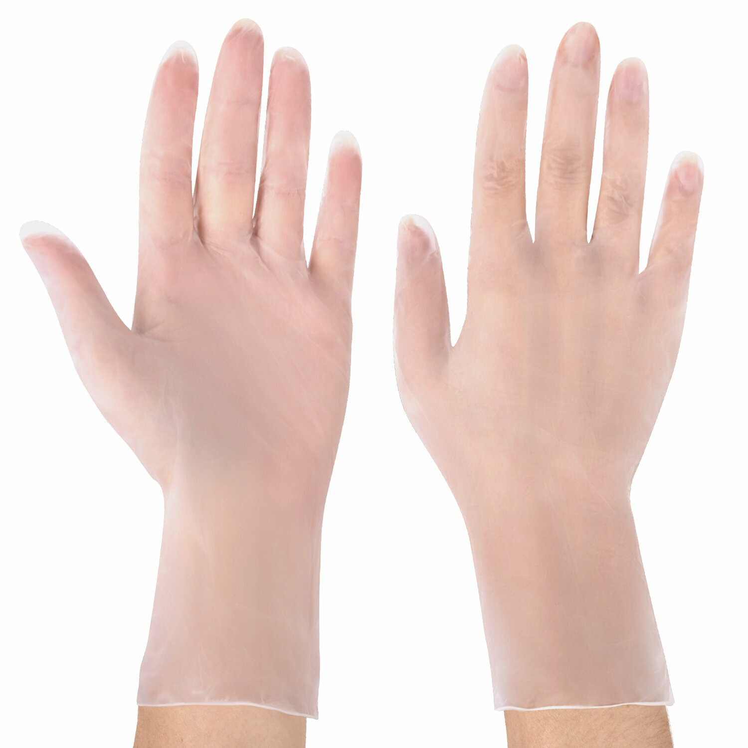 Упаковка 4 шт. Перчатки виниловые смотровые 50 пар (100 штук), размер 8-9, L (большой), прозрачные, SFM, Германия