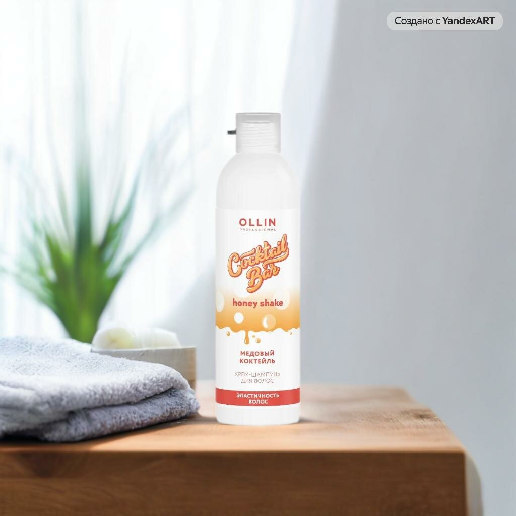 Крем-шампунь COCKTAIL BAR для эластичности волос OLLIN PROFESSIONAL медовый коктейль 400 мл