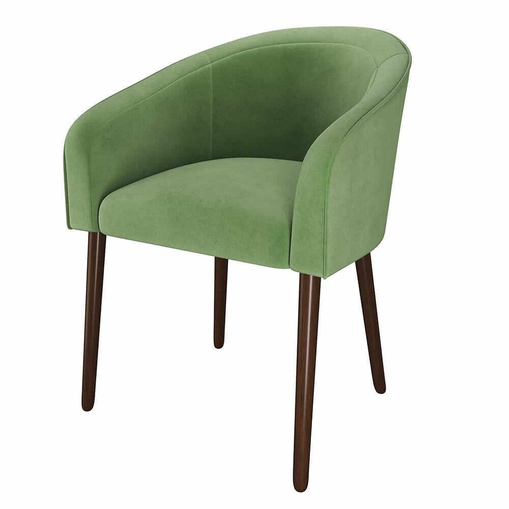 Стул-кресло мягкий ANGELICA, темный орех зеленый MUCHIO 15