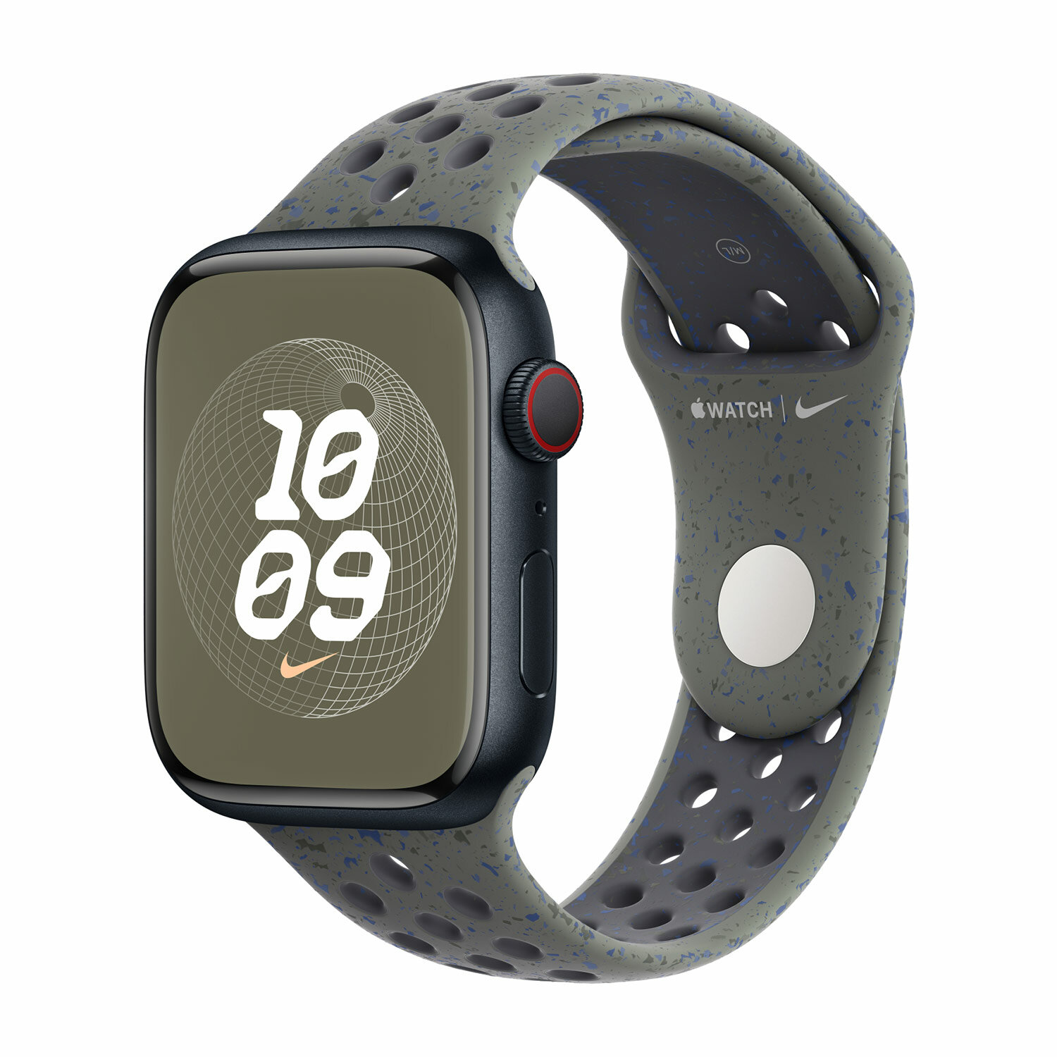 Ремешок силиконовый Cargo Khaki Nike Sport Band Size M/L (Рабочий хаки) Apple Watch 41mm (38mm; 40mm) MUUW3FE/A