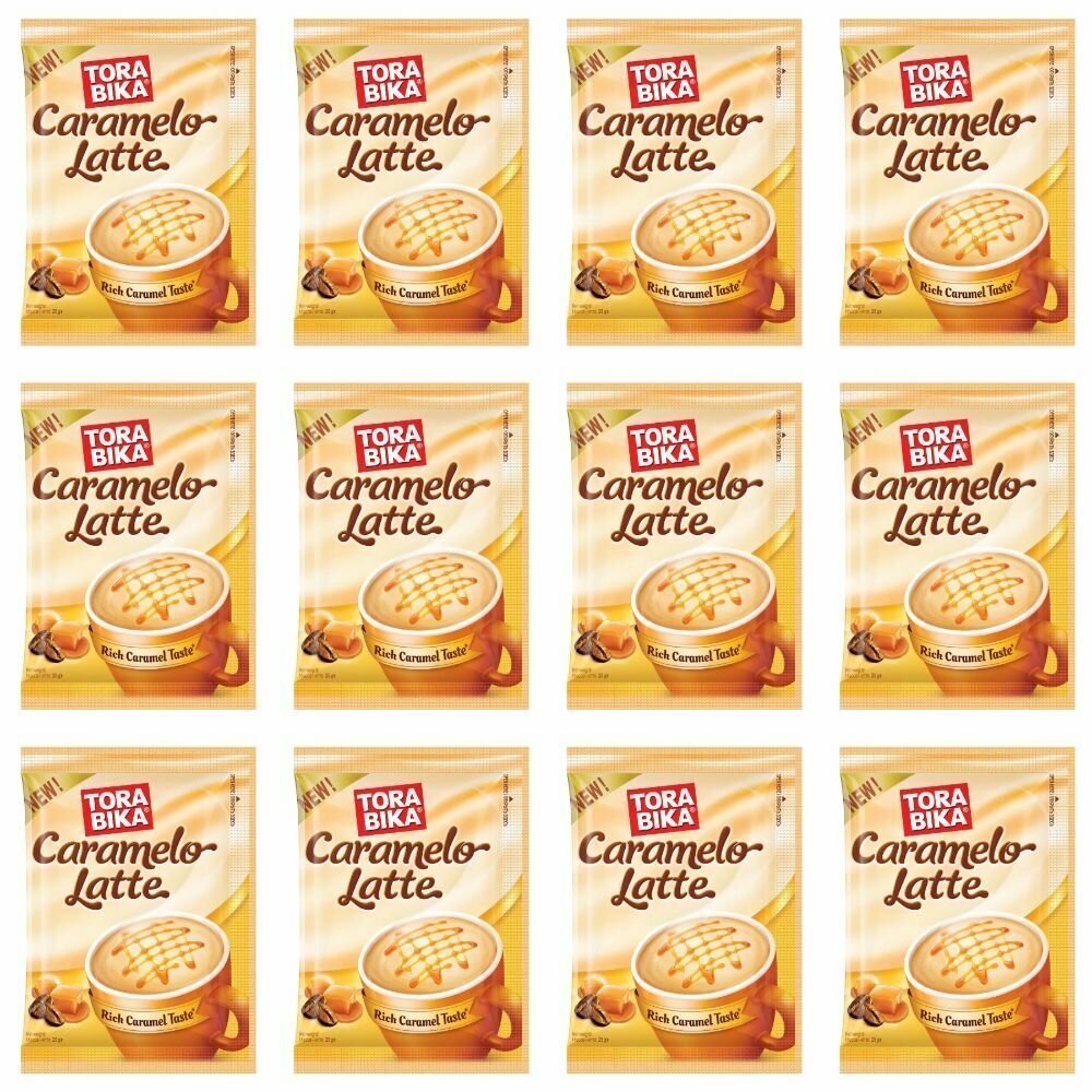 Torabika Caramelo Latte Кофейный напиток растворимый, 25 гр, 12 шт
