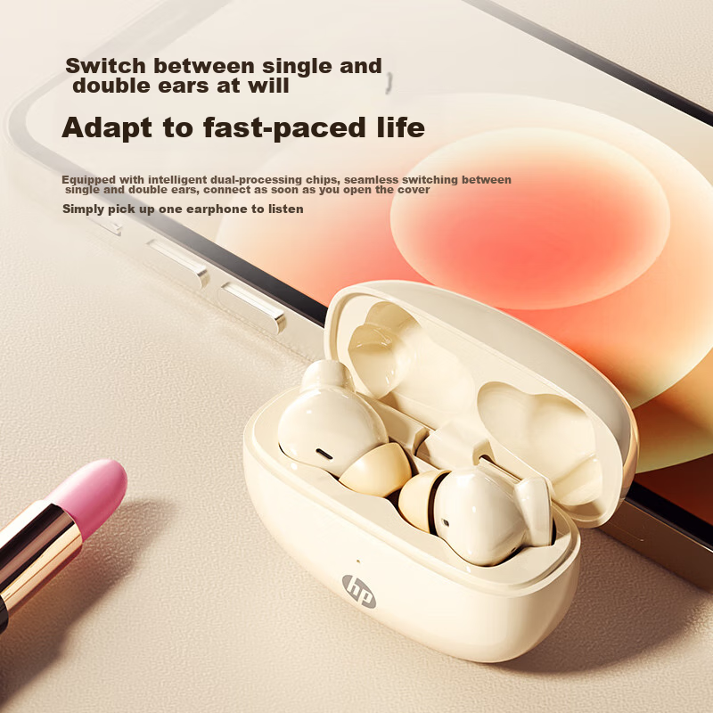 HP H10I беспроводные наушники Bluetooth 5.3 с шумоподавлением низкая задержка для игр офиса музыки и звонков