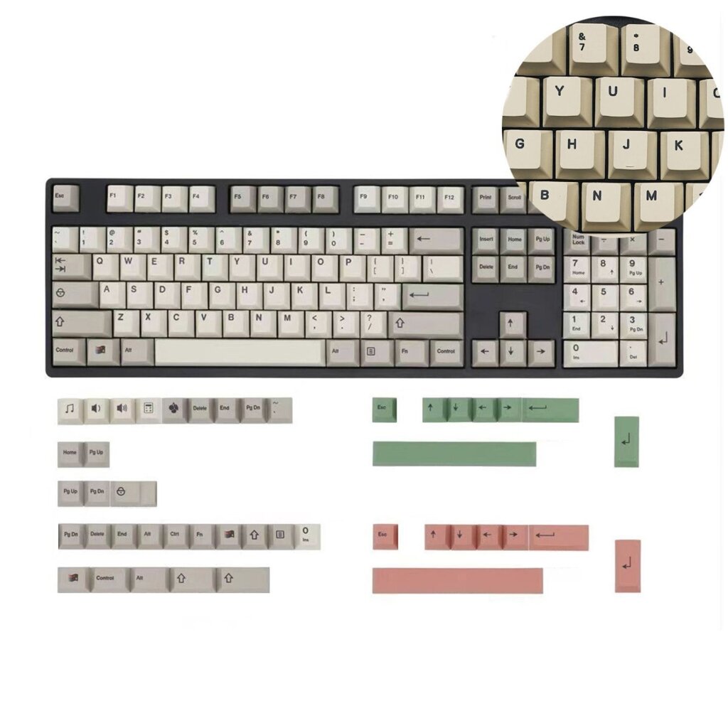 149Key PBT Keycaps Retro 9009 Тема с подсветкой для механических клавиатур
