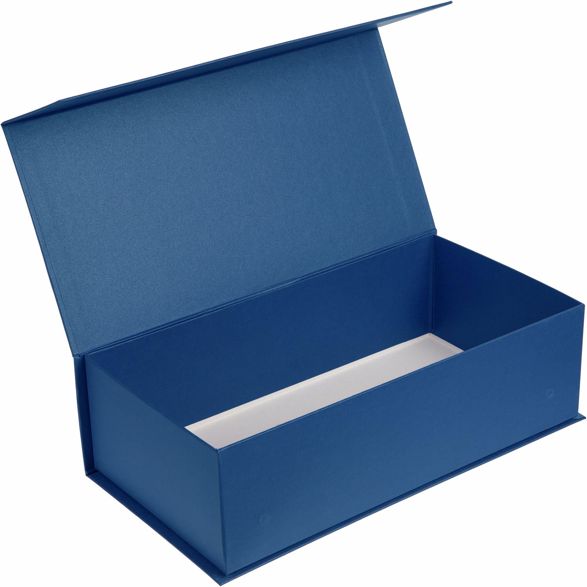 Коробка подарочная для хранения, упаковка подарка, на магните, 32х16х9, синяя, женщинам