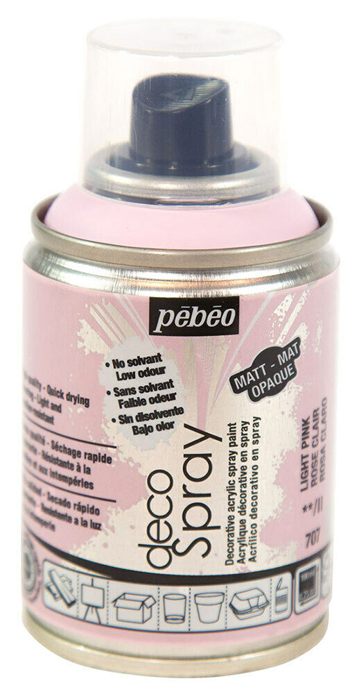 Краска на водной основе Pebeo decoSpray, (аэрозоль) 100 мл, светло-розовый