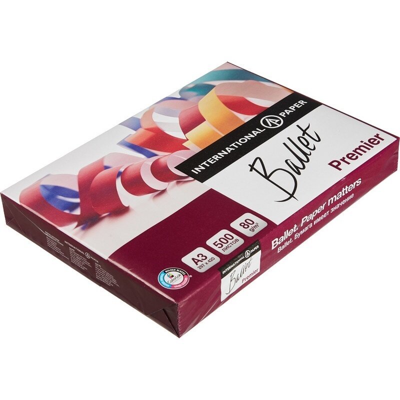 Бумага Ballet Premier, А3, марка А, 80 г/м2, 500 листов