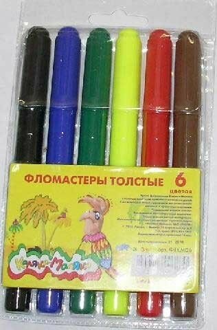 Фломастеры Каляка-Маляка Jumbo 6 цветов, толстые (ФТКМ06)