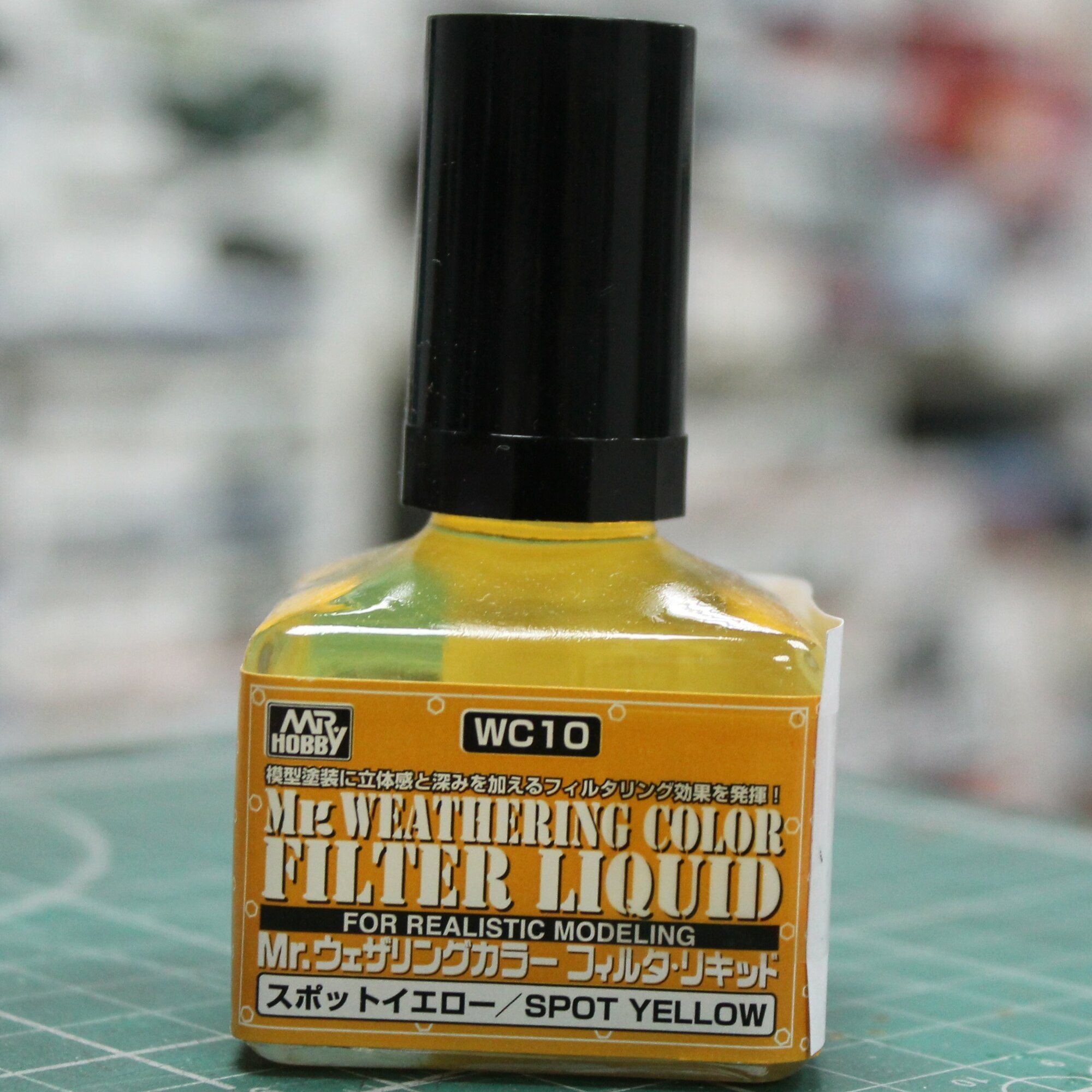 WC10 Смывка Mr Hobby, SPOT YELLOW, Mr Weathering COLOR, 40 мл.