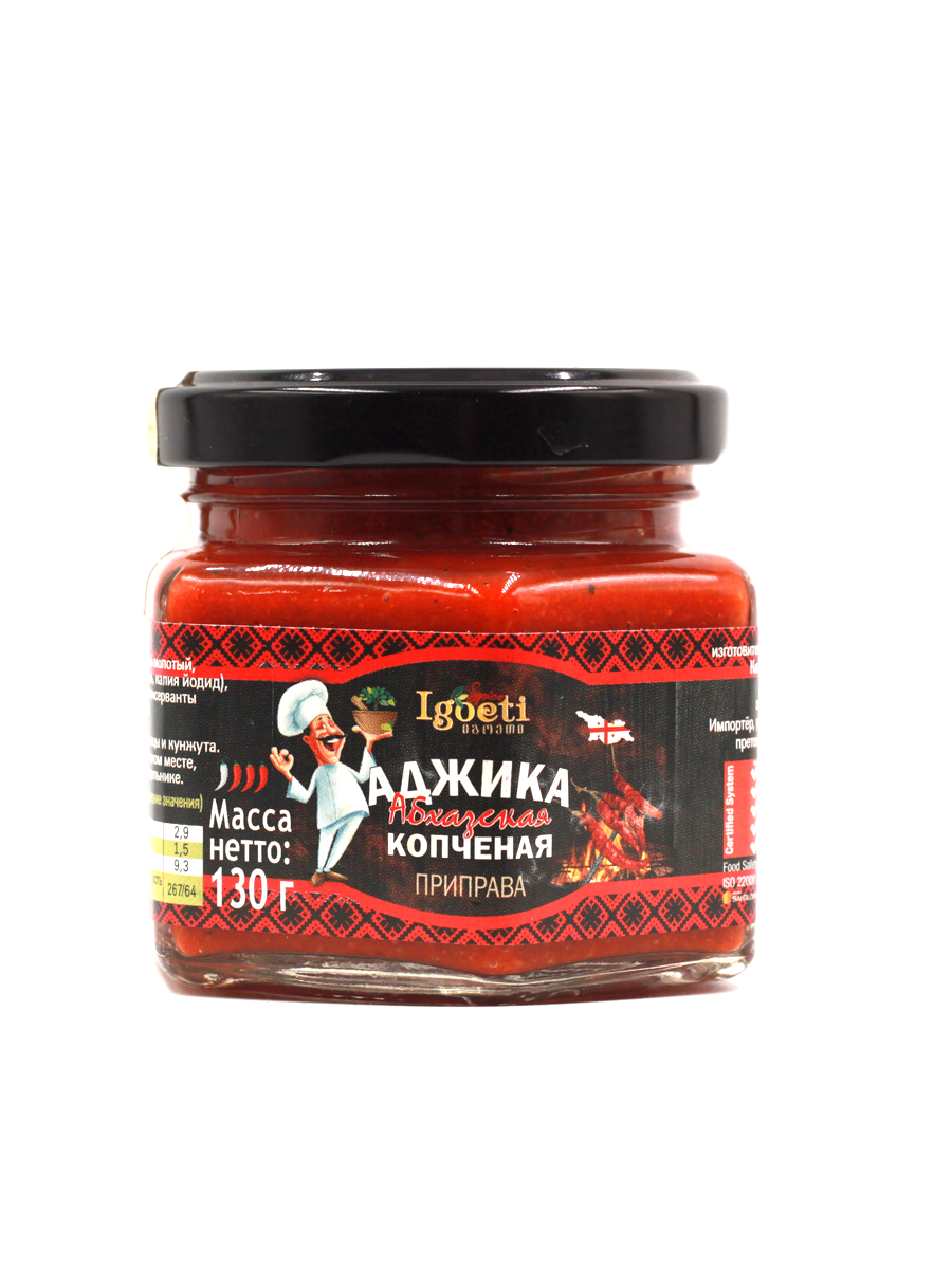 Аджика Spice Igoeti, абхазская, копченая, острая, стеклянная банка, 130 г