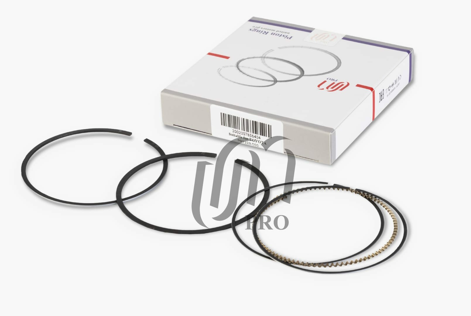 Комплект поршневых колец STD Toyota 2NZ-FE d75.0 STD 1.2-1.2-2.0 на 1 цил. UM, UNITED MOTORS PR1223000