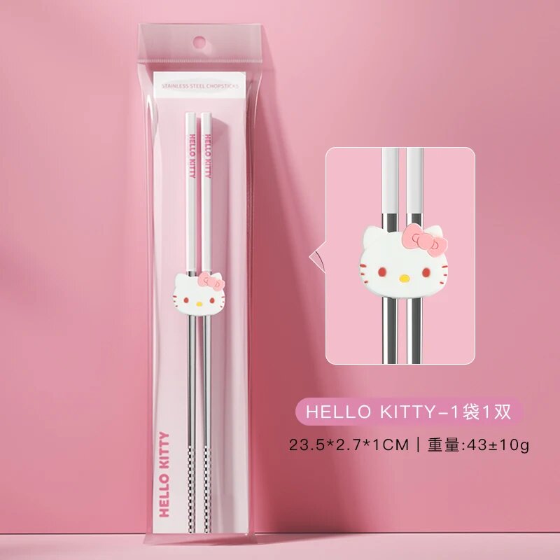 Палочки для еды Sanrio Hello Kitty My Melody Cinnamoroll, Розовый