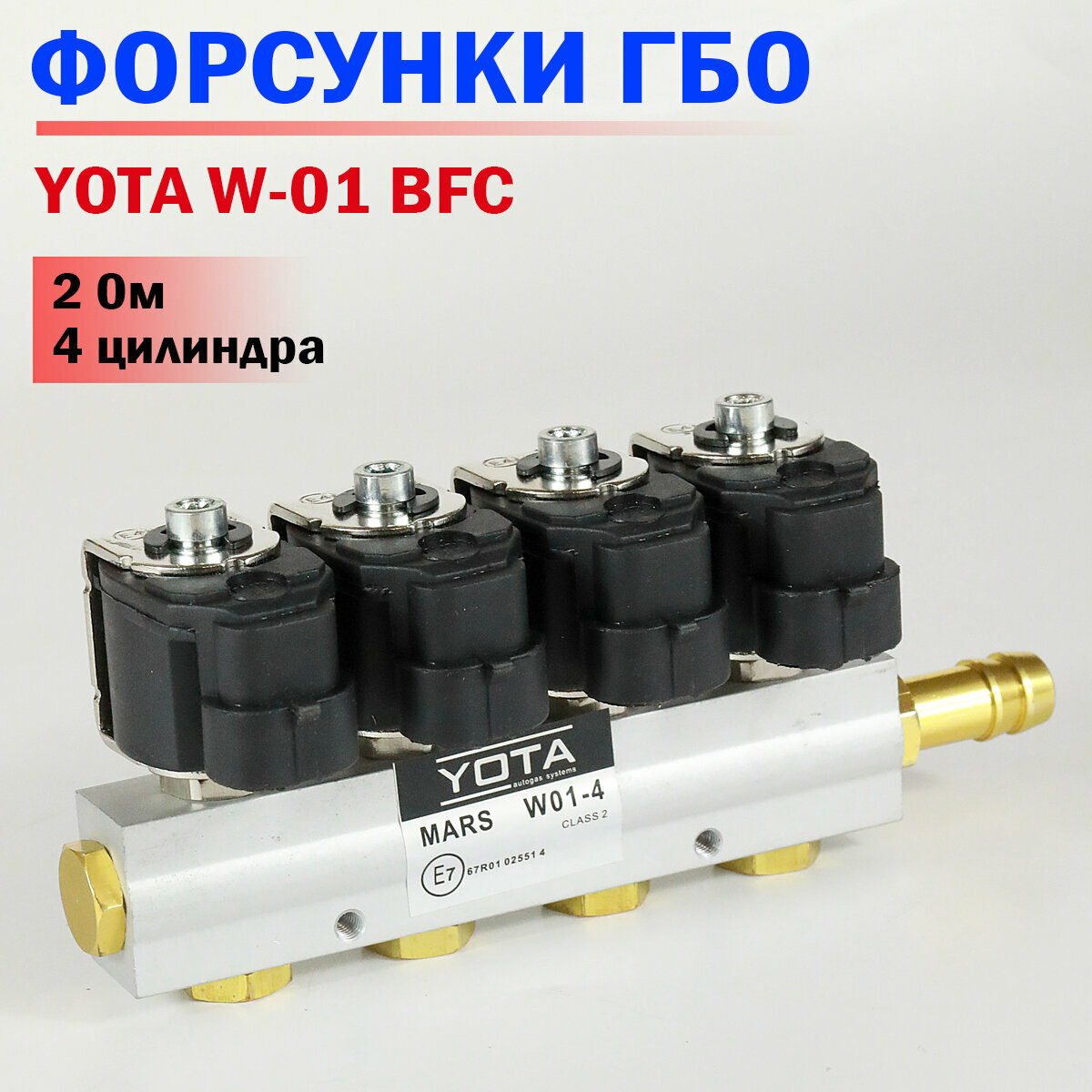 Форсунки ГБО BFC W-01 (2 Ом) от YOTA 4 цилиндра (1 штука)