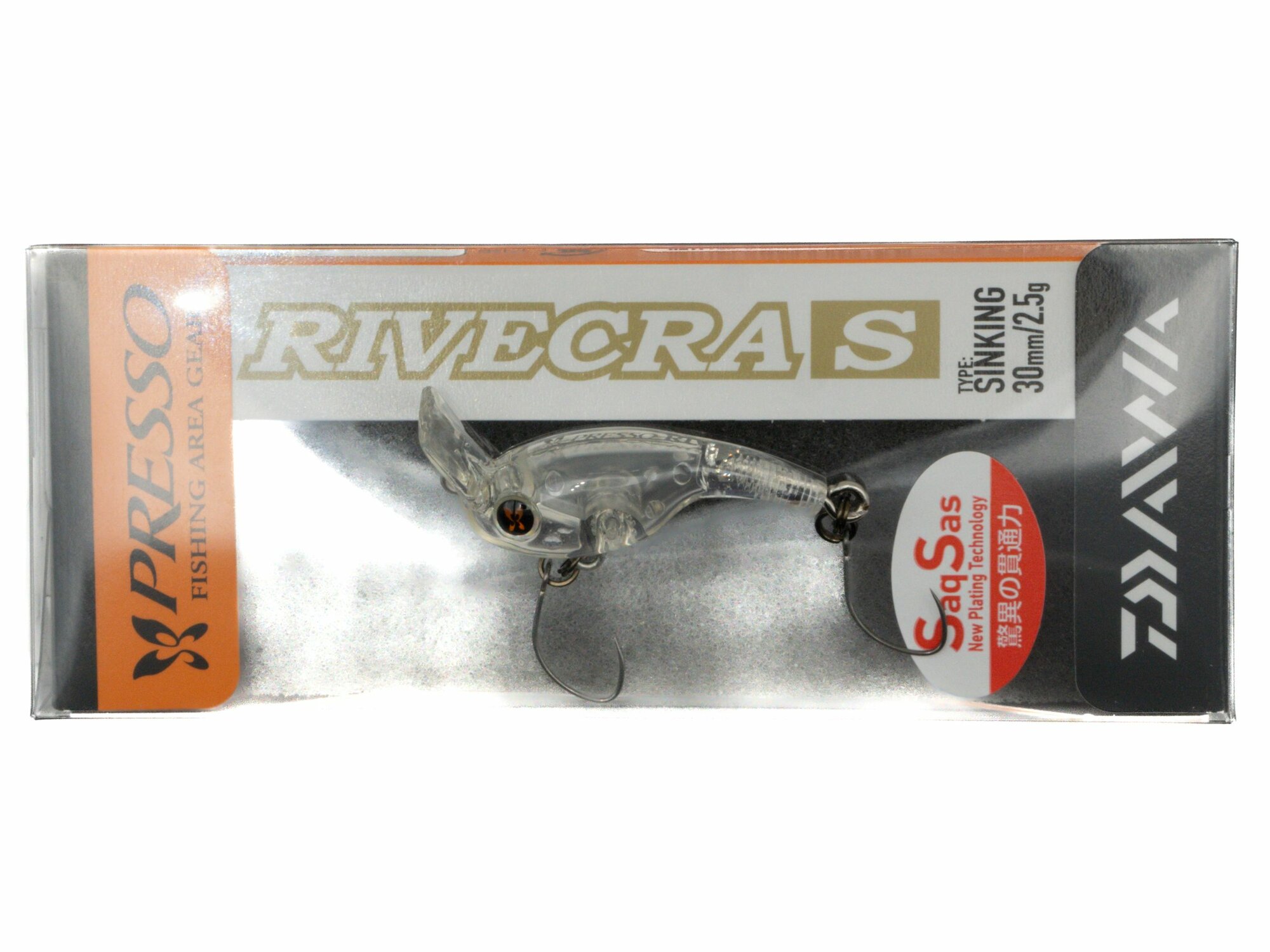 Воблер рыболовный Daiwa Presso RiveCra 30S, 2.5 гр, цвет #Clear