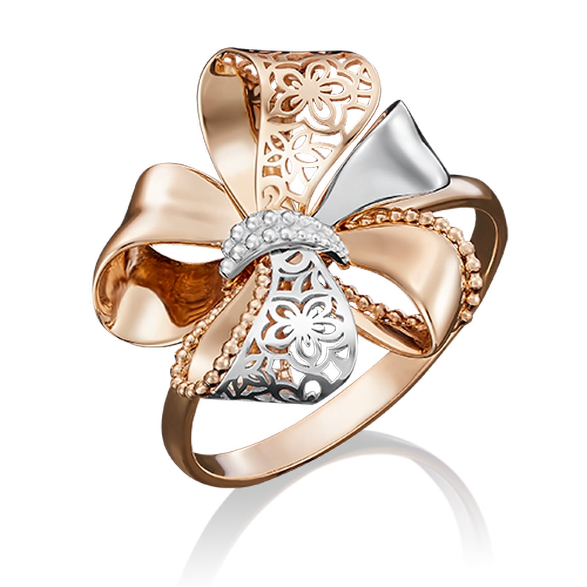 Кольцо Diamant online, красное золото, 585 проба