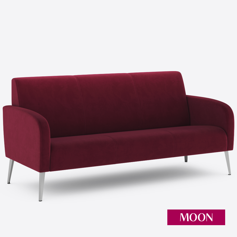 Диван MOON 157 велюр, цвет бордовый, нераскладной, 192*84*70, эксклюзивная высокоэластичная пена (UniqFoam)