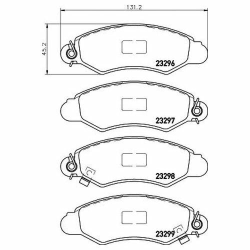 Комплект передних тормозных колодок Mintex MDB2003 для Subaru Justy II, III; Suzuki Swift II