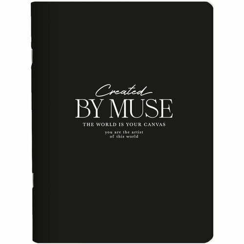 Тетрадь общая Be Smart Muse, 165x220мм, 48л, клетка, черный