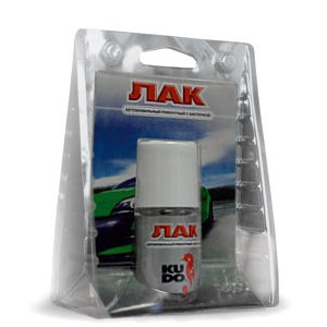 Автоэмаль Kudo KU-70000 Лак прозрачный с кисточкой (15мл)