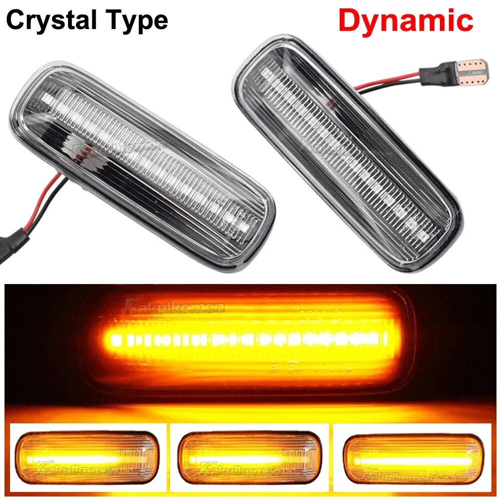 2 шт. Динамические LED указатели поворотов Crystal Type для Honda Civic 95-99