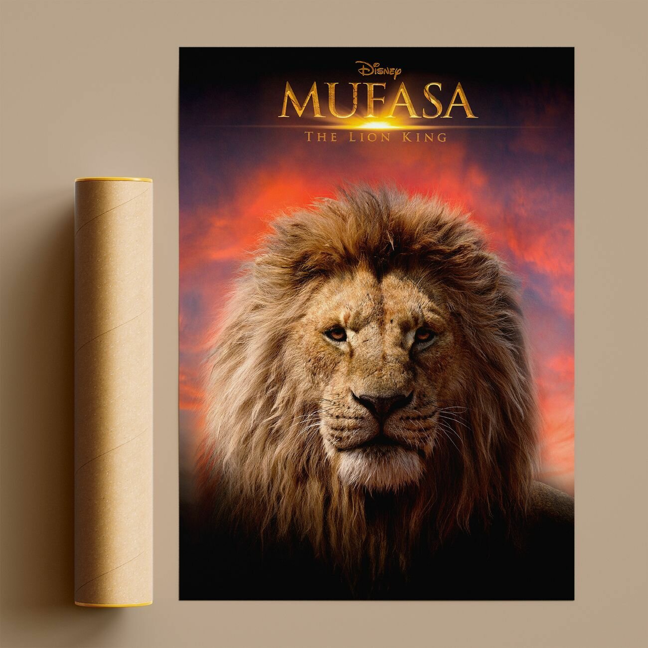 Постер Король Лев 30х40 см без рамы/ Симба, Муфаса, Lion King/ Плакат для интерьера, в подарок