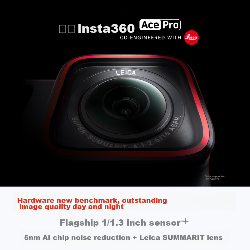 Insta360 Ace Pro Action Camera, Vlog Pocket Camera, Handheld Action Camera, Motorcycle Riding, Outdoor Travel, Diving Camera