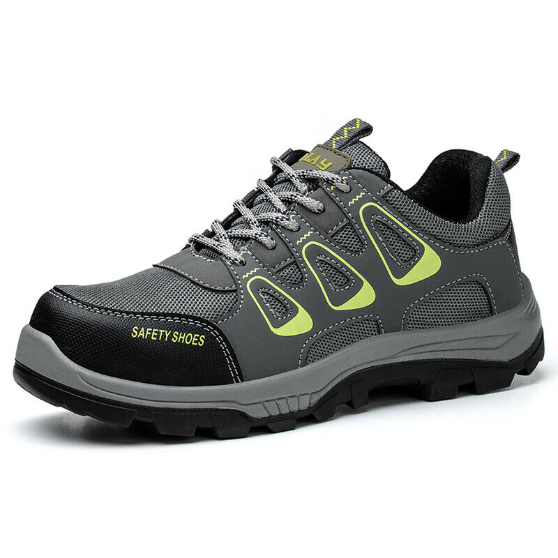 FUCHENG Men's Breathable Steel Toe Anti-Smashing Anti-Piercing Wear-Resistant Protective Safety Work Site Functional Shoes 366 37