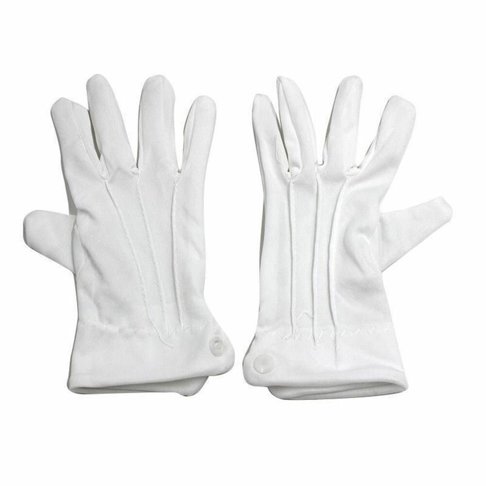 1 Белые хлопчатобумажные перчатки
