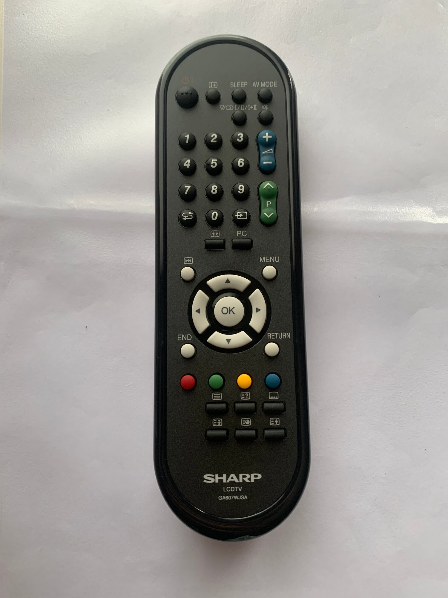 Пульт Sharp GA607WJSA, для телевизоров Sharp, беспроводной, ИК, до 10 м