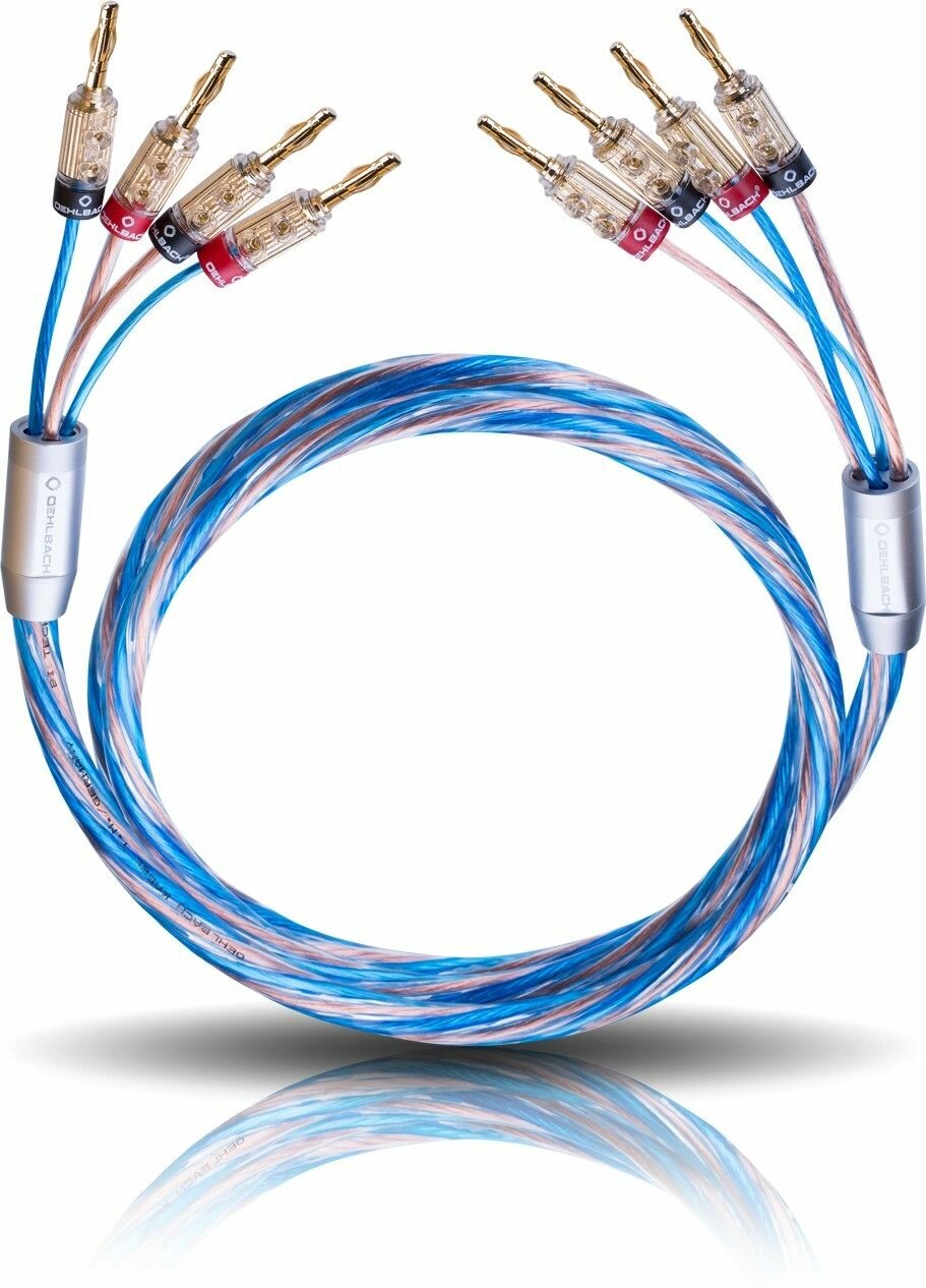 Акустический кабель Oehlbach Excellence Bi Tech 4 speakercable, 2x2m 4->4 Banana, D1C10822