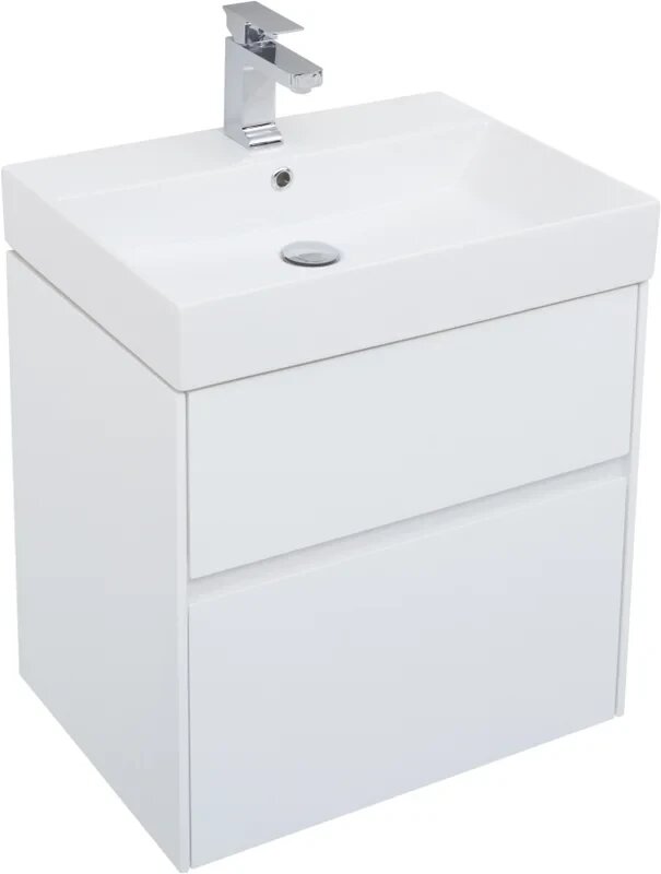 Тумба с раковиной Aquanet Бруклин 60 белый