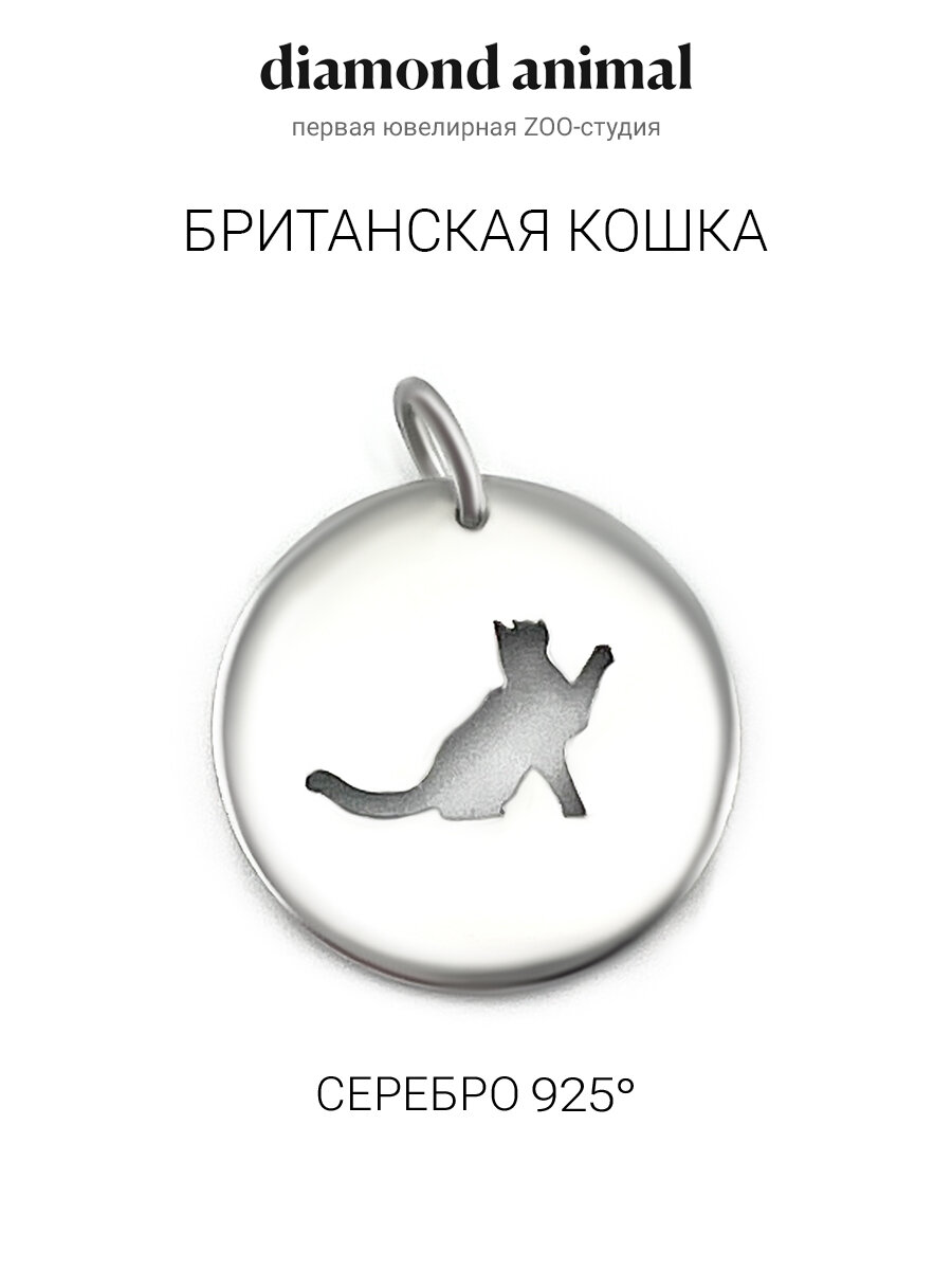 Подвеска, серебро, 925 проба, родирование