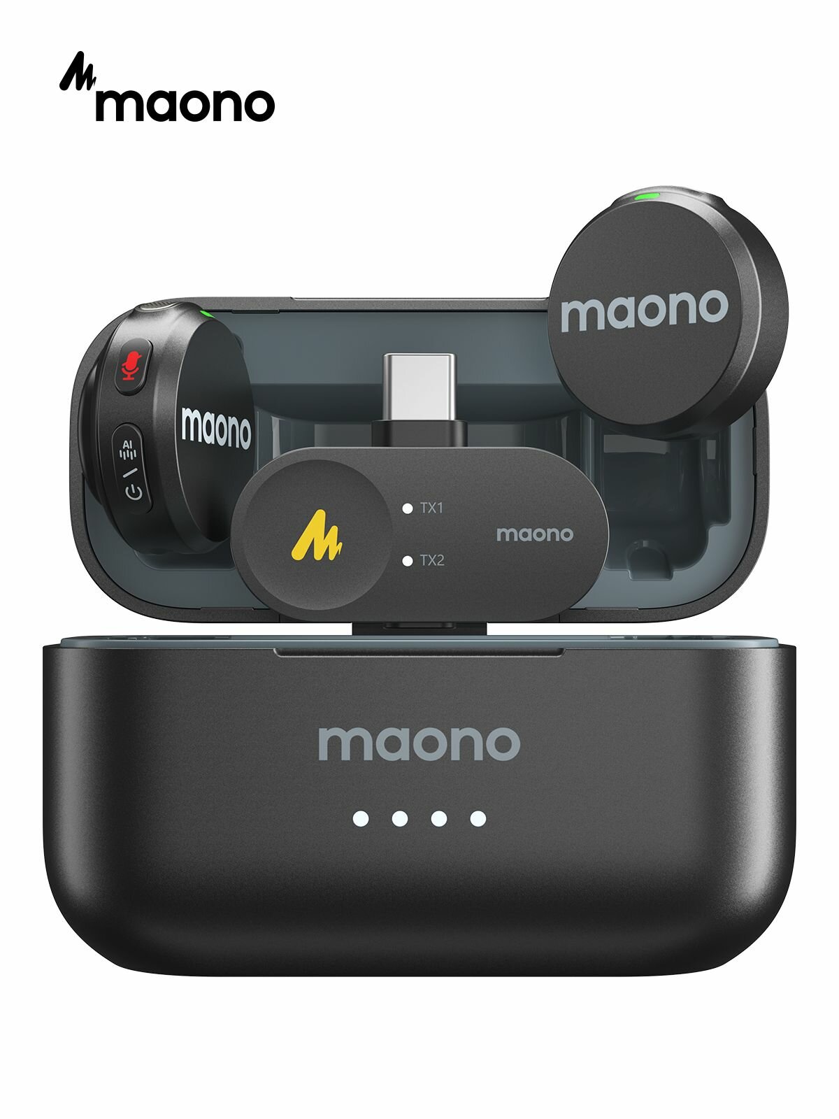 Maono WAVE T5 Type-C; петличный микрофон