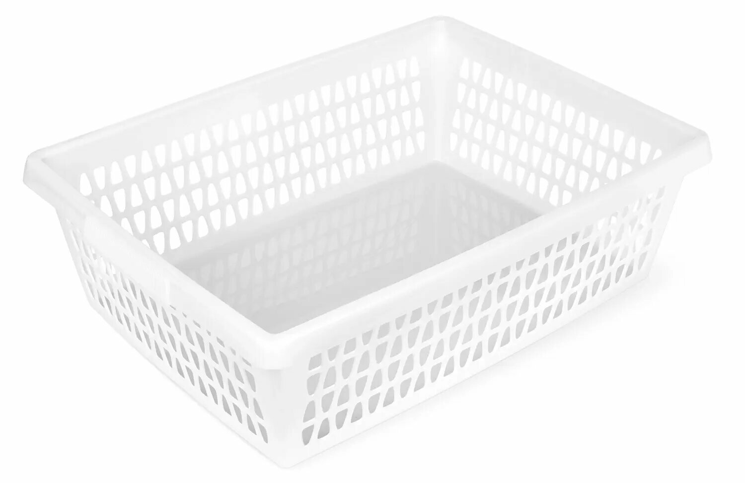 Корзина для хранения «велетта», белая, пластик, 38*28*11 см, вентиляционные отверстия