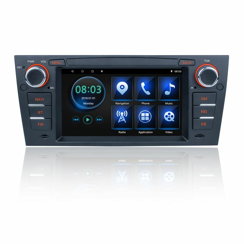 Автомагнитола для BMW 3 series 1+16G Android MP5 player, WIFI, HD 1080, GPS, mirrorlink, bluetooth, сенсорный экран ,7дюйм