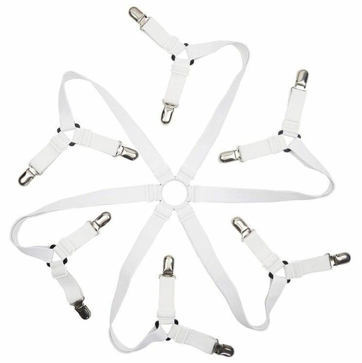 Держатель фиксатор для простыни на матрас, 12 зажимов