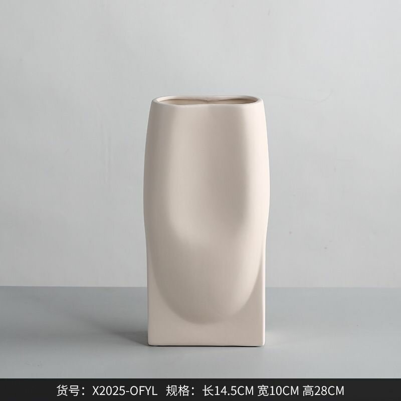 Простой скандинавский керамический вазон в стиле Моренди для декорации